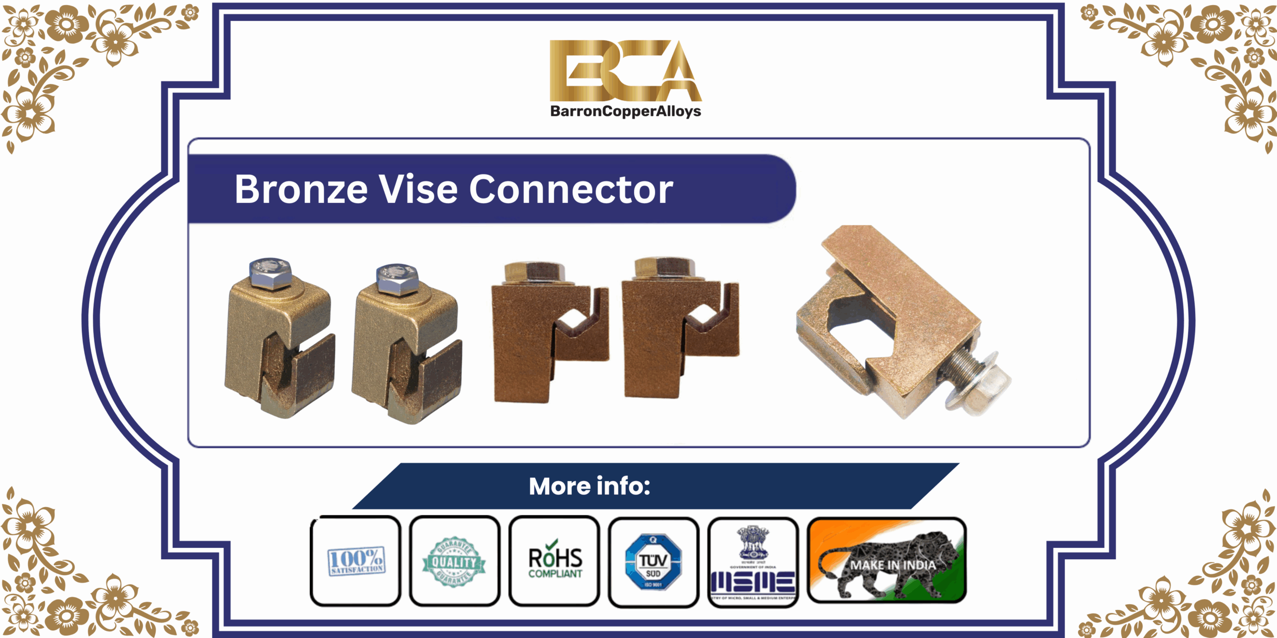 Bronze Vise Connector - Barron Copper Alloys - Ground Rod